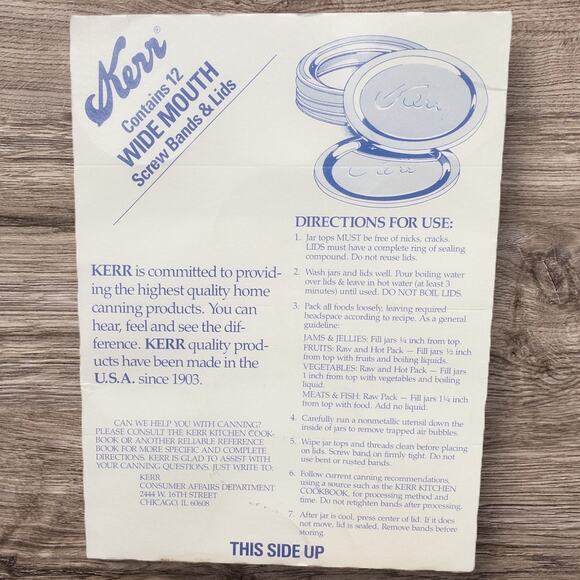 Kerr | Kitchen | Vintage Kerr Canning Jar Lids Rings Collectable ...